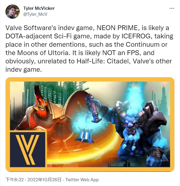 传闻:V社新作《NEON PRIME》为Dota2衍生-电游君-旅法师营地